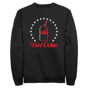 COCA COLA Diet Can Stars Stamp Sweatshirt - Black