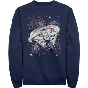 STAR WARS Festive Fireworks Falcon Sweatshirt - Navy Blue