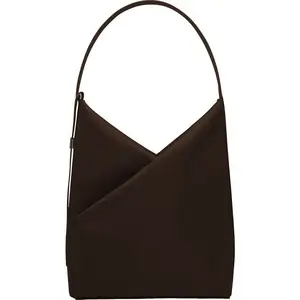LUX AND NYX Origami Hobo Bag With Detachable Laptop Sleeve - Espresso