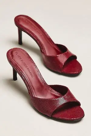 BLACK SUEDE STUDIO Freddie 65 Mules - Chili Lizard