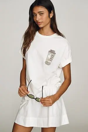 DAMSON MADDER Organic Cotton Crewneck Tee - Ecru