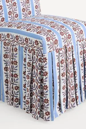Anthropologie Layla Prted Ruffle Slipcover