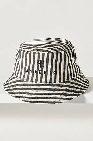 ANINE BING Nicks Bucket Hat - Black & White Pattern