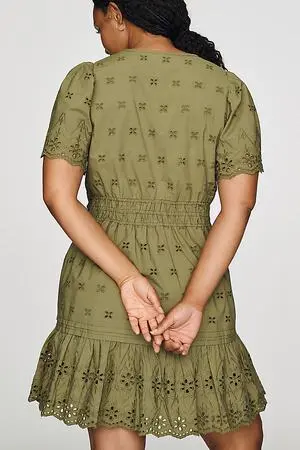 Anthropologie Somerset Smocked Mini Dress