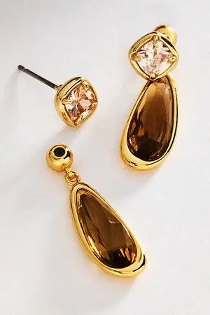 Anthropologie Semi-precious Stone Drop Earrgs - Neutral