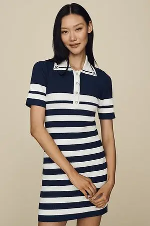 Maeve Collared Mi Sweater Dress - Navy