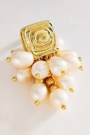 LUV AJ The Seychelles Pearl Statement Stud Earrgs
