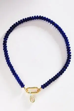 ALV JEWELS Carrie Toggle Charm Necklace - Navy