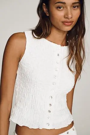 LISA SAYS GAH Summer Tank Top - White