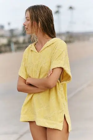 Anthropologie Cotton Hooded Tunic Top