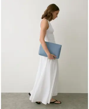Cuyana Medium Zipper Pouch - Azure