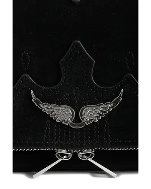 Zadig&Voltaire Rock Western Suede Clutch - Black