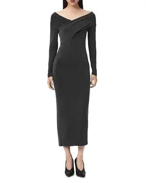 ALLSAINTS Delta Cupro Dress - Black