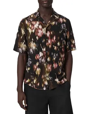 ALLSAINTS Wildflower Short Sleeve Shirt - Black