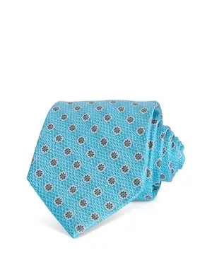 Bloomingdale'S Silk Classic Floral Neck Tie - Teal