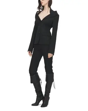 Alexander McQueen Wool Off-the-shoulder Harness Jacket