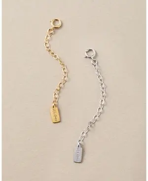SET & STONES Dainty Extender Chain - Silver