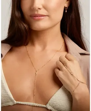 SET & STONES Ezra Marquise Lariat Necklace