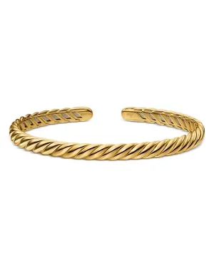 David Yurman Sculpted Cable Flex Bracelet In 18k Yellow - Gold