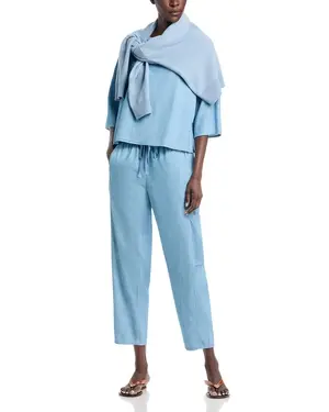 Eileen Fisher Cotton Twill Lantern Cargo Pants