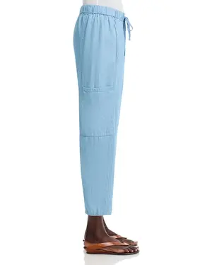 Eileen Fisher Cotton Twill Lantern Cargo Pants