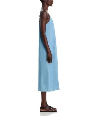 Eileen Fisher Cotton Twill Camisole Midi Dress