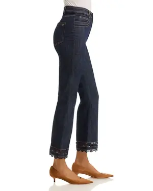 Cinq À Sept Guipure Lace Cropped Stevie Jeans