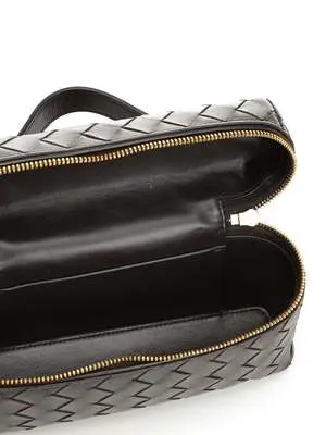 Bottega Veneta Bang Bang" Beauty Case In Leather With Intrecciato Motif - Brown