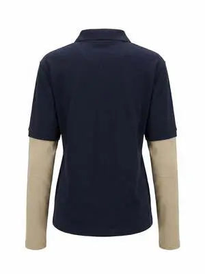 Miu Miu Polo Shirt With Jersey Sleeves
