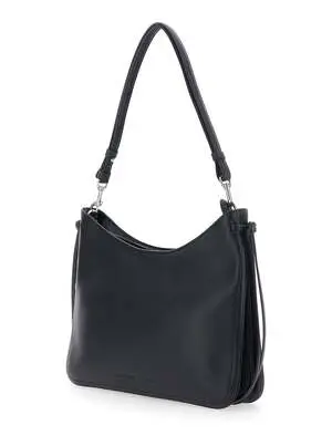 Phoebe Philo Gig' Black Medium Shoulder Bag With Adjustable And Removable Strap In Leather For