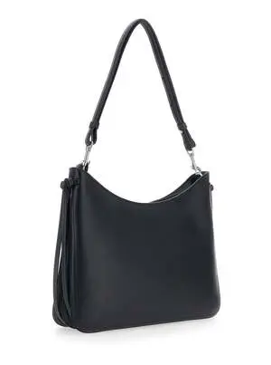Phoebe Philo Gig' Black Medium Shoulder Bag With Adjustable And Removable Strap In Leather For