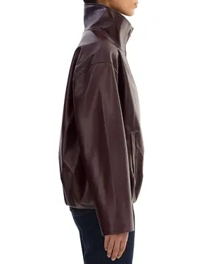 LAMARQUE Denita Faux Leather Bomber Jacket