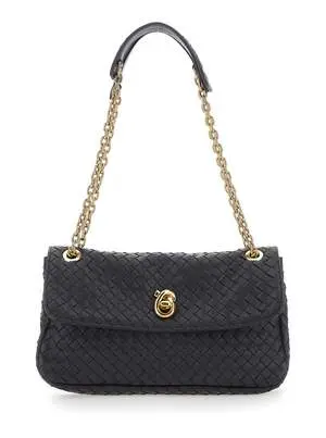 Bottega Veneta Madison' Brown Crossbody Bag With Chain Strap And Knot Detail On The Front In Leather For - Multicolor