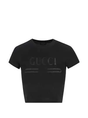 Gucci Cropped Cotton T-shirt - Multicolor