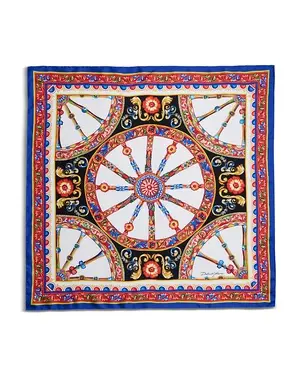 Dolce & Gabbana Carretto Silk Twill Scarf - Black