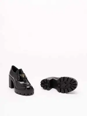 Prada Brushed Leather Loafers