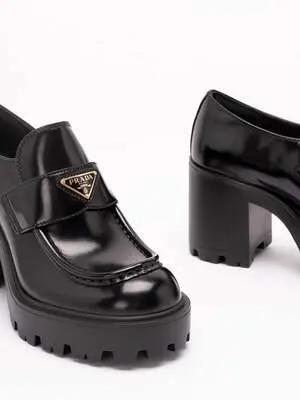 Prada Brushed Leather Loafers