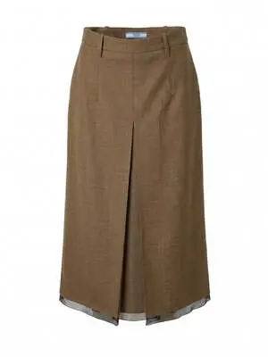 Prada Wool Midi Skirt - Multicolor