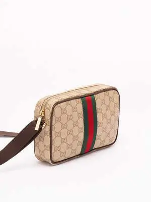 Gucci Gg Coated Canvas Crossbody Bag