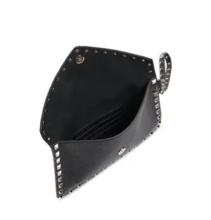 Valentino Garavani Rockstud Medium Leather Flat Pouch