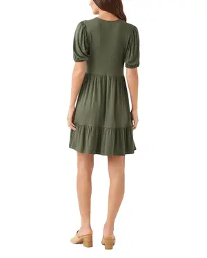 Karen Kane Petite Puff Sleeve Dress