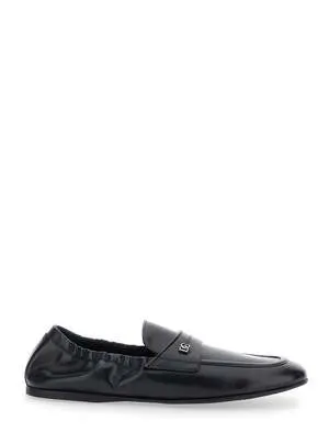 Dolce & Gabbana DOLCE & GABBANA Leather Loafers With DG Plate Multicolor