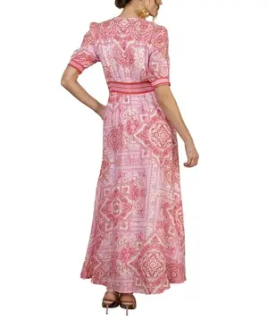 Hale Bob Ginevra Linen Maxi Dress