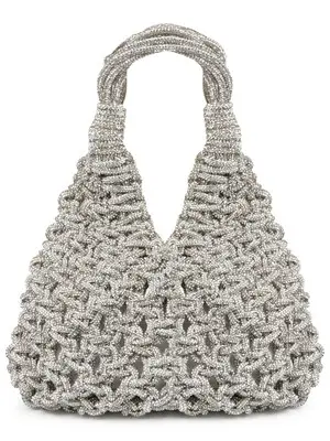 HIBOURAMA Borsa "vannifique" Small Con Cristalli - Silver