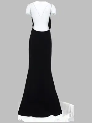 TOM FORD Sleeveless Evening Gown With Chain Embroidery - Black