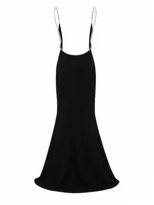 TOM FORD Sleeveless Evening Gown With Chain Embroidery - Black