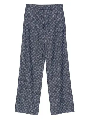 Gucci Gg Cotton Trousers - Blue