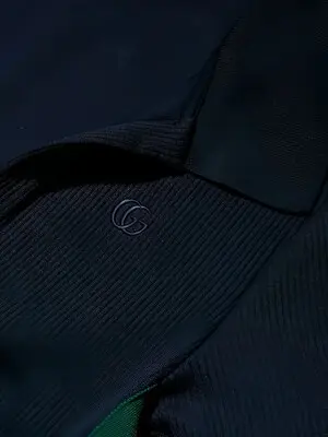 Gucci Ribbed Polo Dress With Web Detail