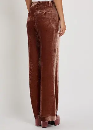 La DoubleJ Velvet Flared-leg Trousers