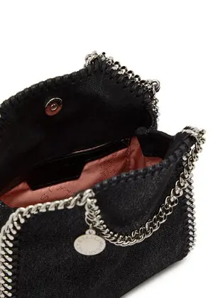 Stella McCartney Falabella Tiny Faux Suede Tote - Black